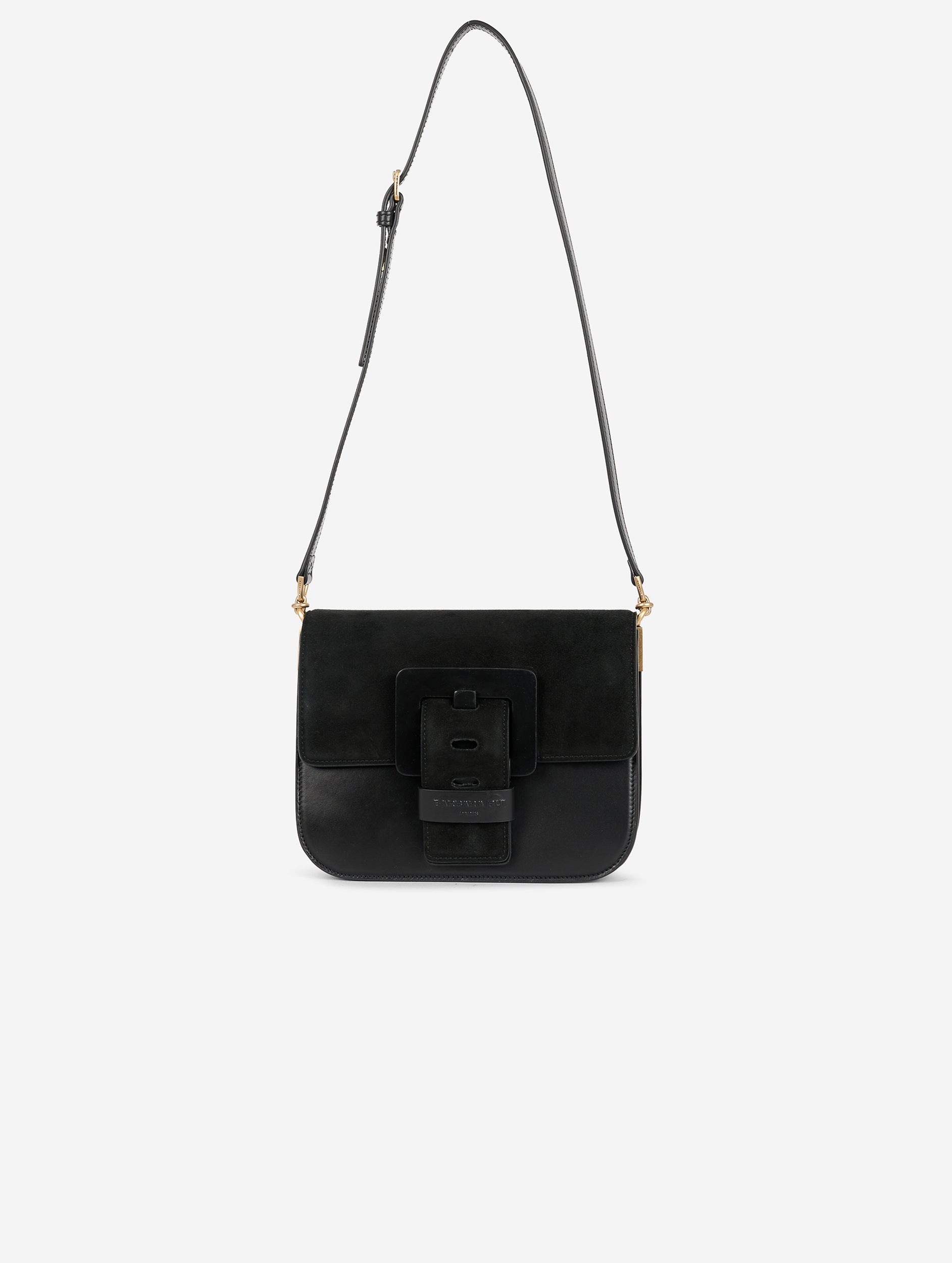 Maroquinerie Femme | Sac "Touch Me" en daim et cuir noir | Barbara Bui ...