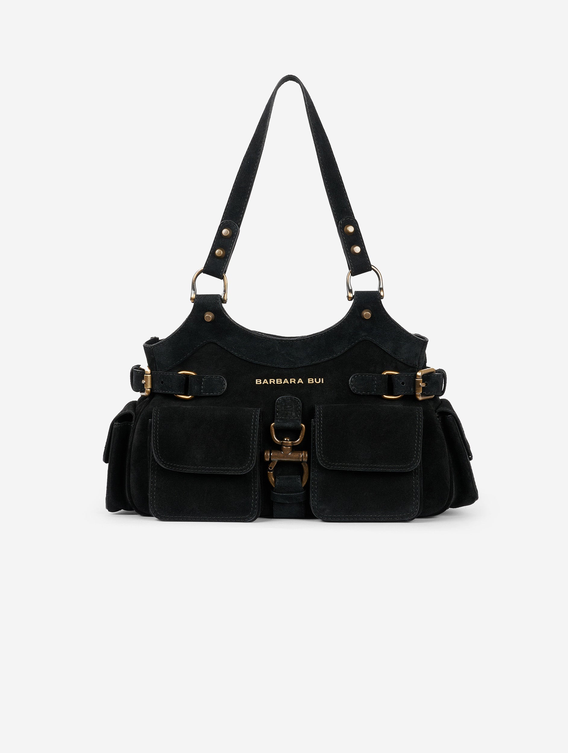 Maroquinerie Femme | Sac "BB Re-edition" en daim noir | Barbara Bui ...
